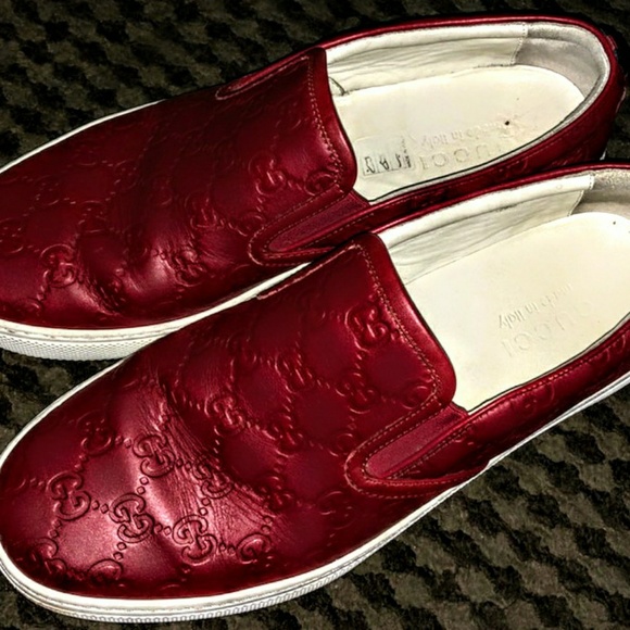 Gucci | Shoes | Gucci Red Leather Shoes | Poshmark